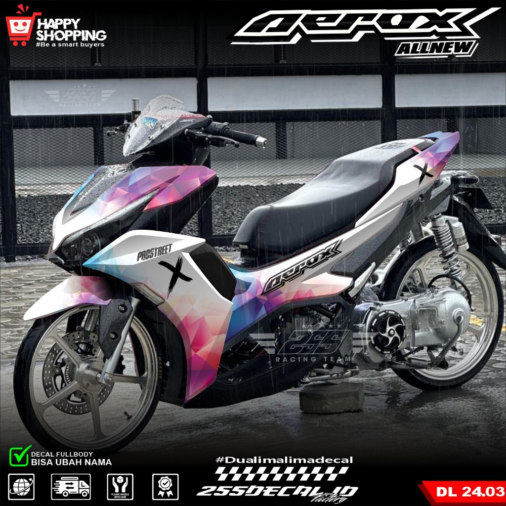 Yamaha Aerox 155 Connected Decal FullBody Fullblock Aerox Connected ...