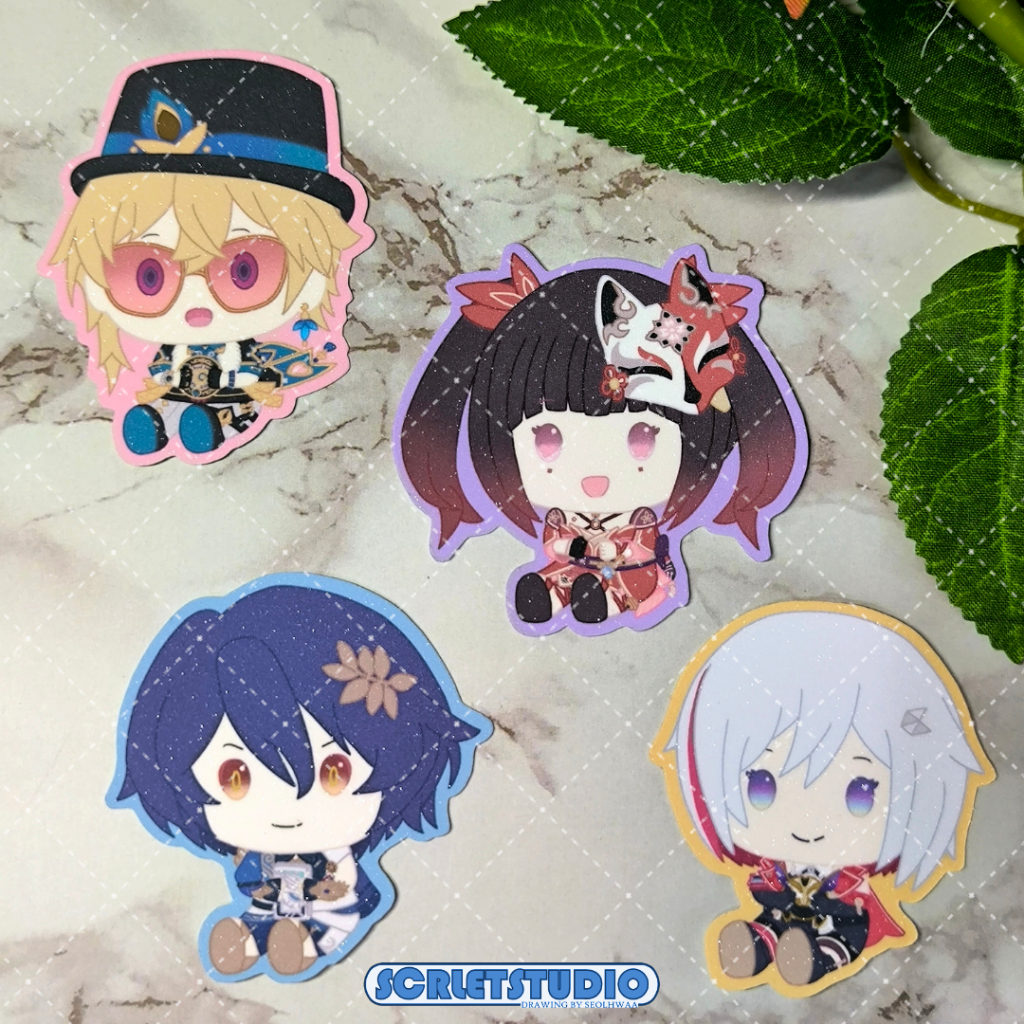 Scrletstudio STICKER GLITTER HONKAI STAR RAIL CHIBI PENACONY IPC ...