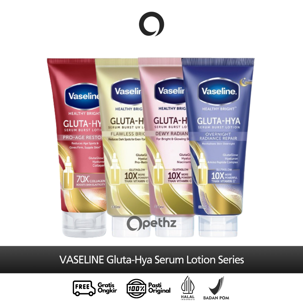 Vaseline Gluta Hya Series Serum Burst Body Lotion - Flawless Bright ...