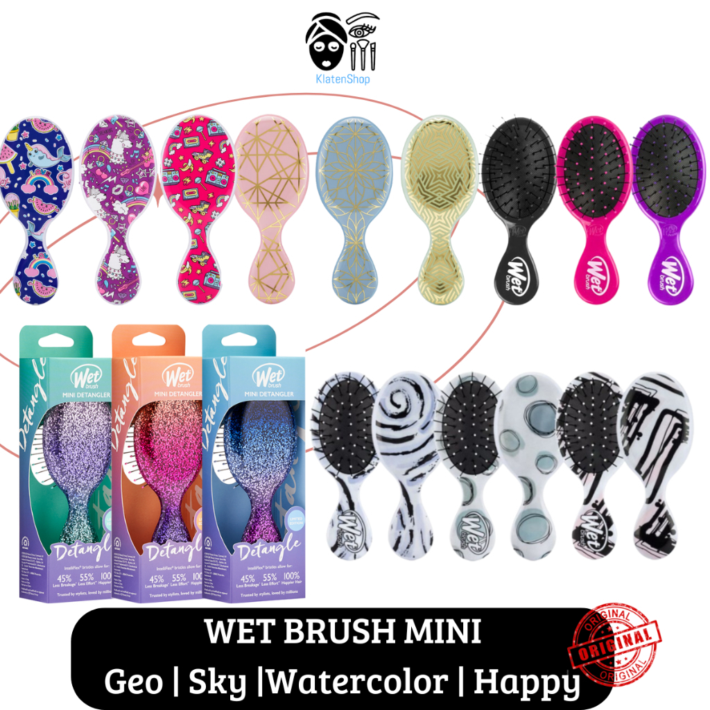 Mini Wet Brush| Mini Black Pink| Mini Geo | Mini Sky| Mini Happy ...