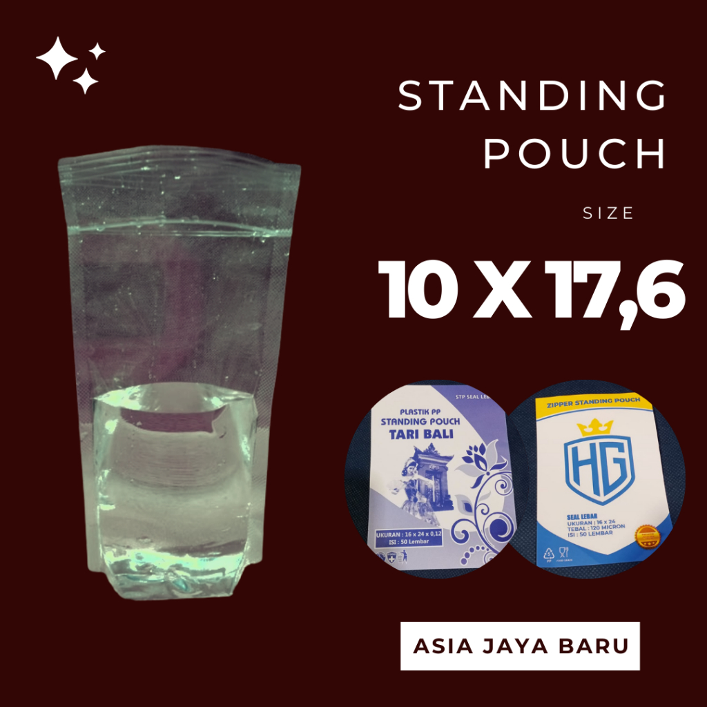 Plastic Standing Pouch Plastic Packaging Double Seal / Wide Seal Size ...