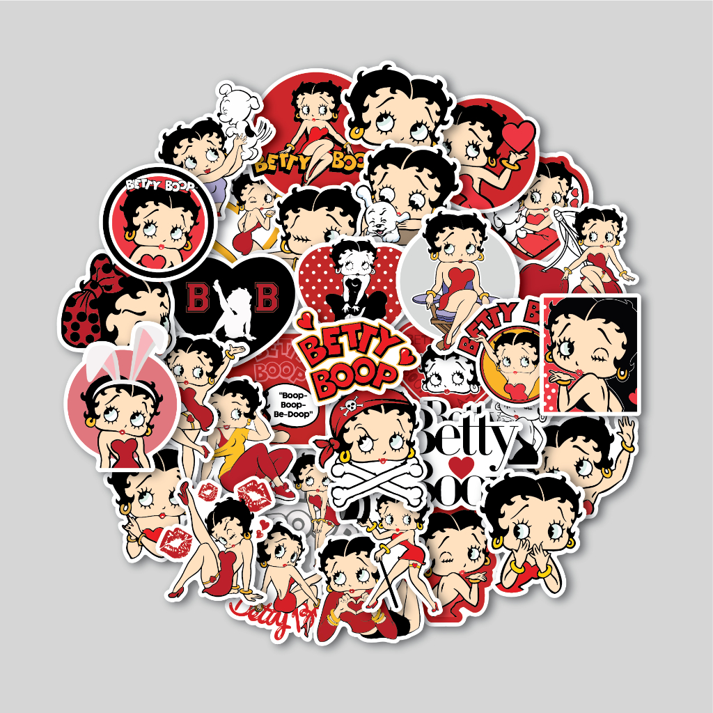 Betty BOOP STICKER PACK | Tumbler STICKER | Helmet Suitcase LAPTOP ...