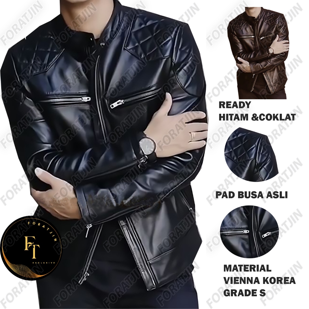 Foratjin Garut Leather Jacket Men Touring Biker Exclusive Kings Edition ...