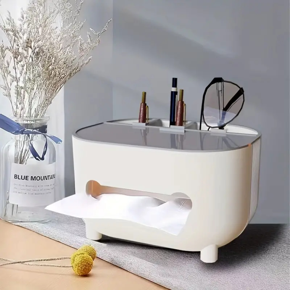 Multifunctional Work Desk Tissue Container Box Aesthetic Storage ...