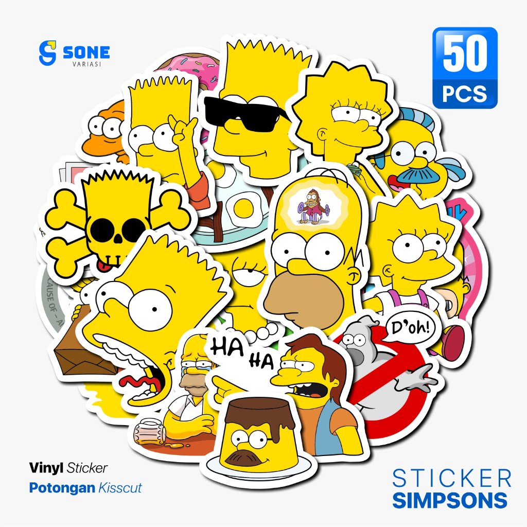 The Simpson Sticker / Waterproof Vinyl / Aesthetic Sticker Helmet Book ...