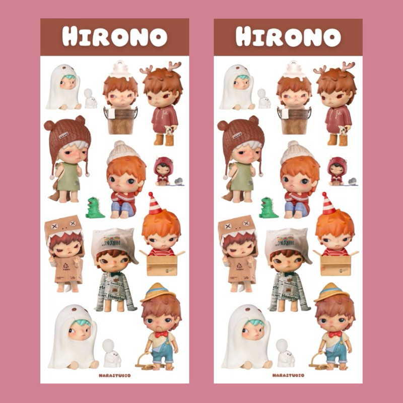 Korean mini hirono aesthetic ins sticker sheet for scrapbook decoration ...