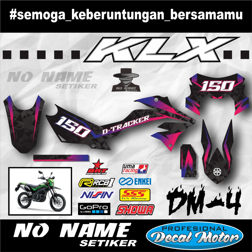 KLX 150 (dm4) minimalist Fullbody Decal Sticker Sticker-KLX Trail Decal ...