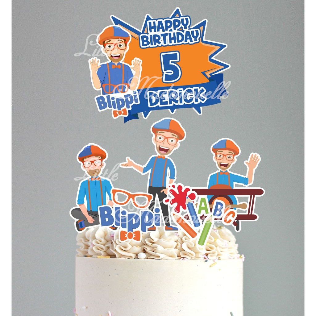 Blippi cupcake birthday cake Topper | Shopee Singapore