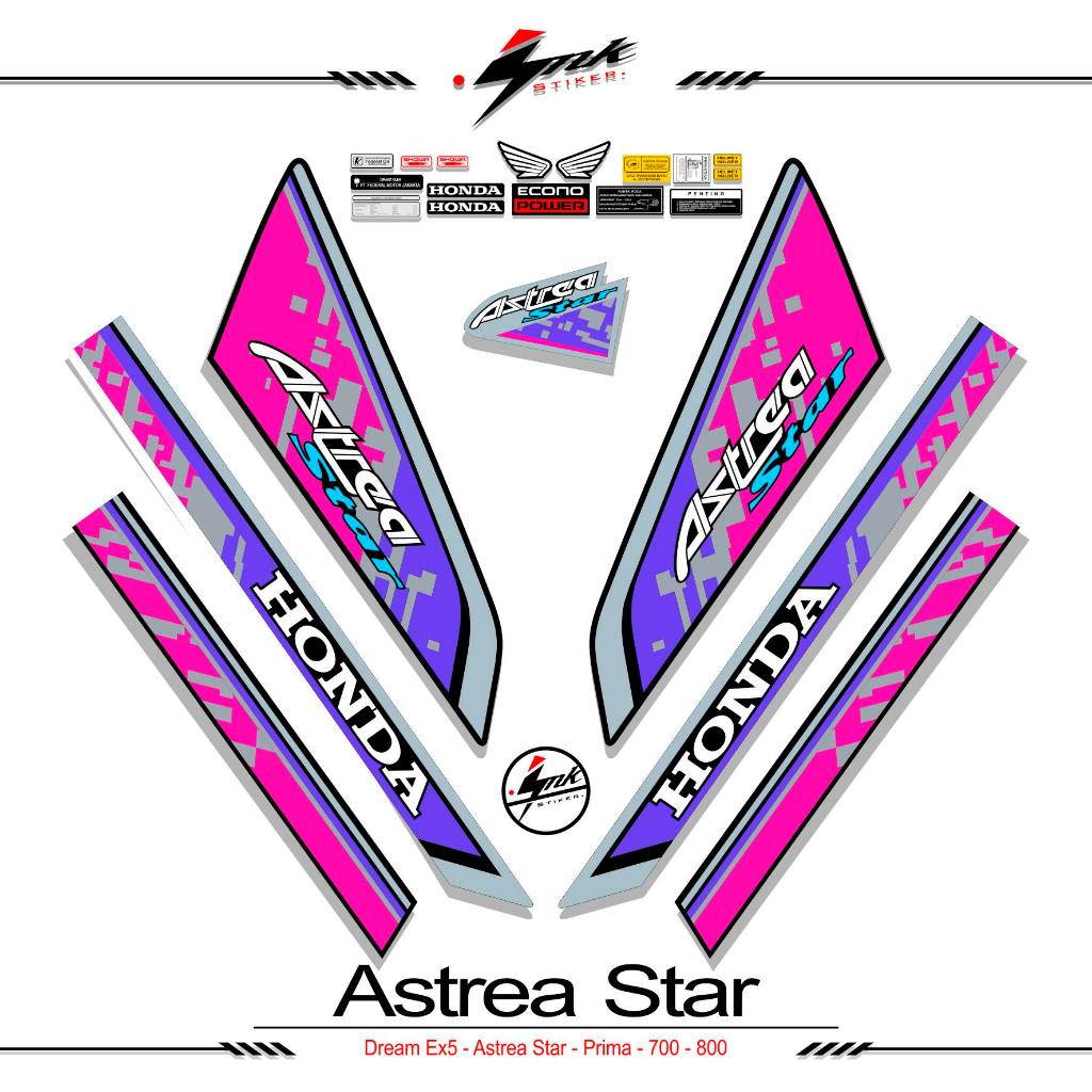 Striping HONDA ASTREA MOTIF STAR PRIMA DREAM EX5 TRIBAL FIRE MOTIF 7 ...