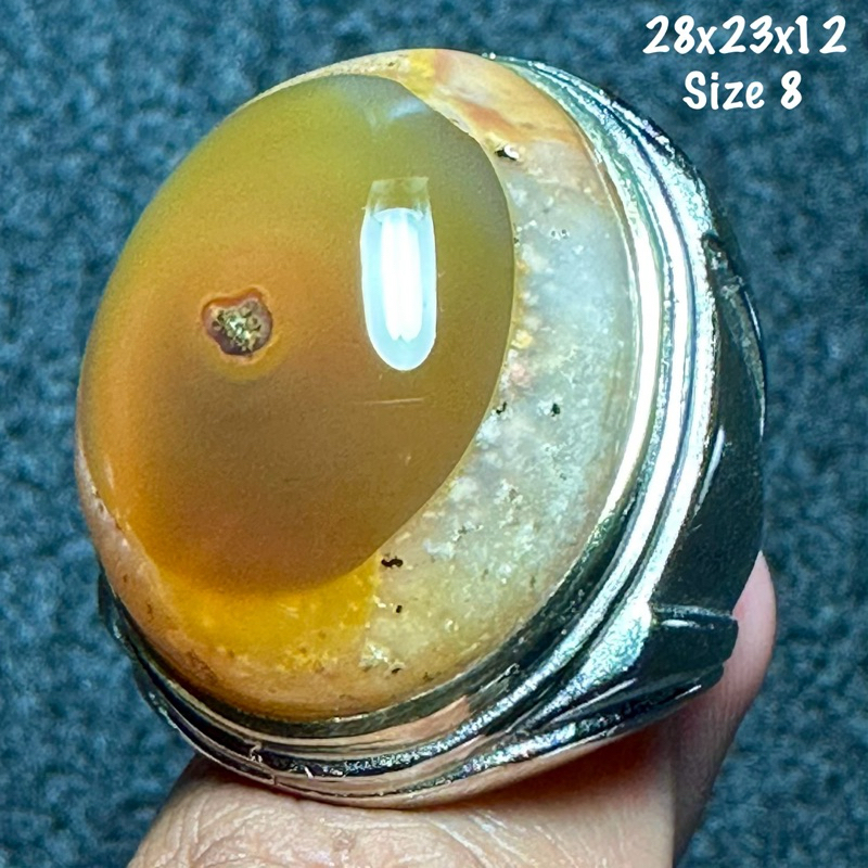 Natural Agate Ring Puser Stone 3D Aquarium Jumbo Crystal (Original ...