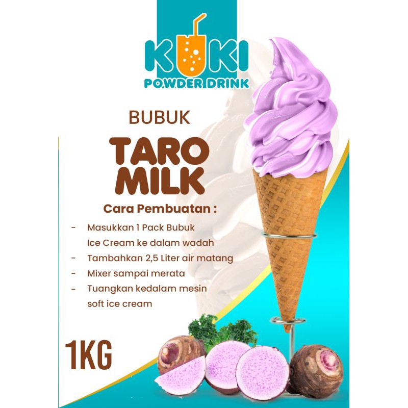 Taro Milk Powder Premium Ice Cream 1kg Halal | Shopee Singapore