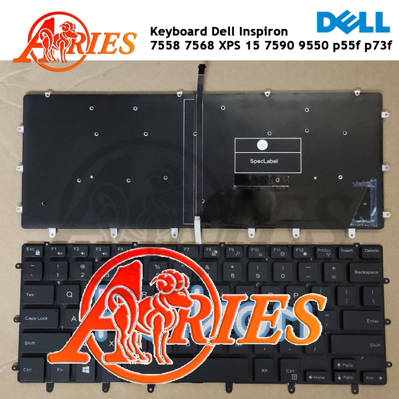 Dell Inspiron Keyboard 7558 7568 XPS 15 7590 9550 p55f p73f | Shopee ...