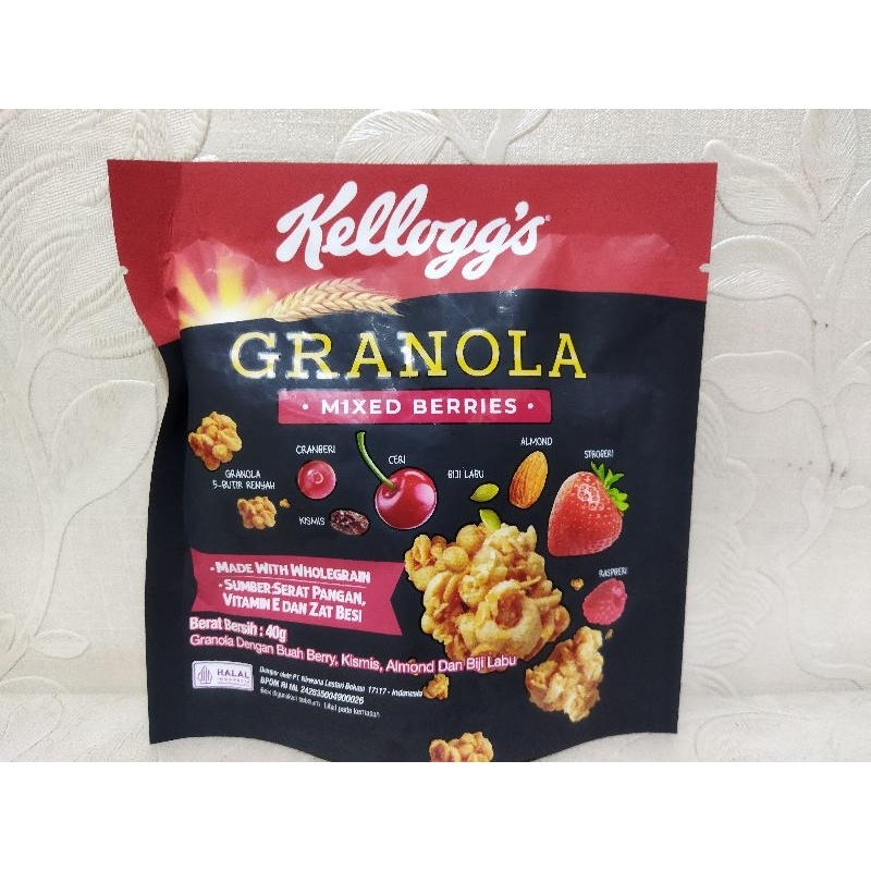 KELLOGG'S GRANOLA MIX BERRIES 40 GRAM / KELLOGG'S GRANOLA / KELLOGGS ...