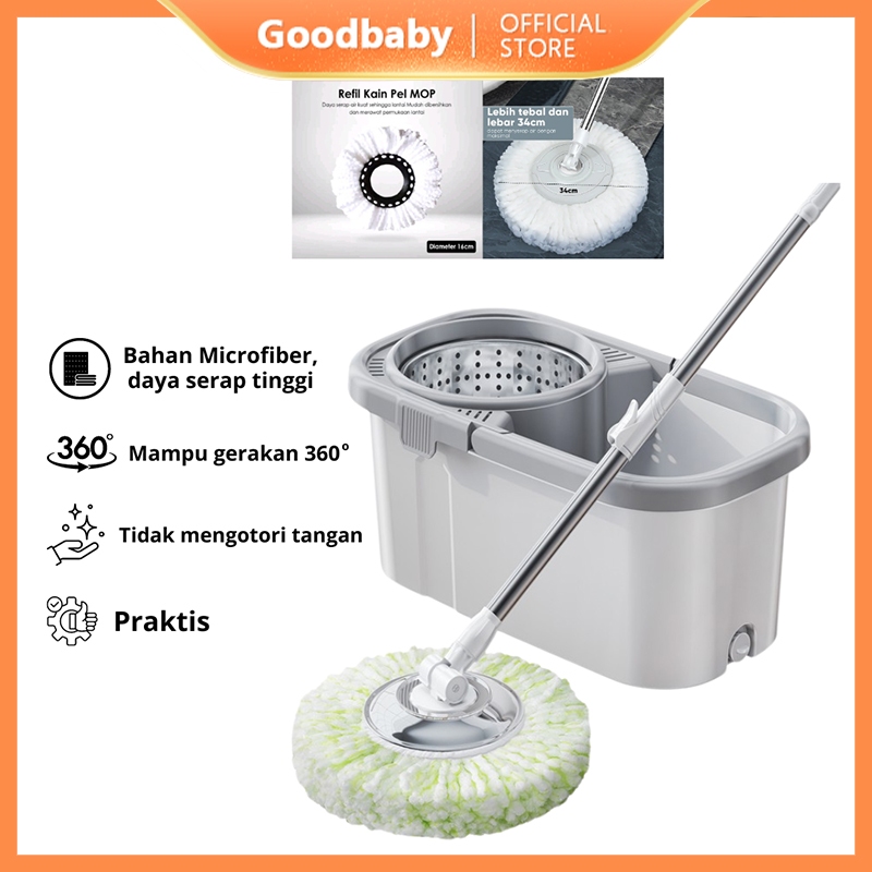 Goodbaby | Automatic floor mop | Spin Mop 360 | Super Mop Set 2 in 1 ...