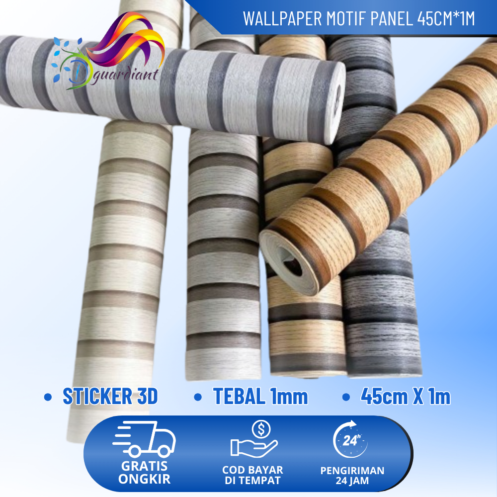 ELEGANT WOODEN PANEL WALLPAPER 45CM X 1M CHEAPEST WALLPAPER | Shopee ...