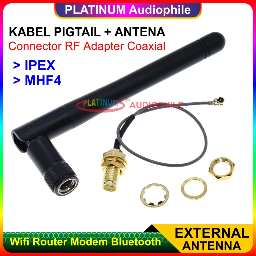IPEX MHF4 Pigtail Cable External Antenna Wifi Modem Router Bluetooth 2 ...
