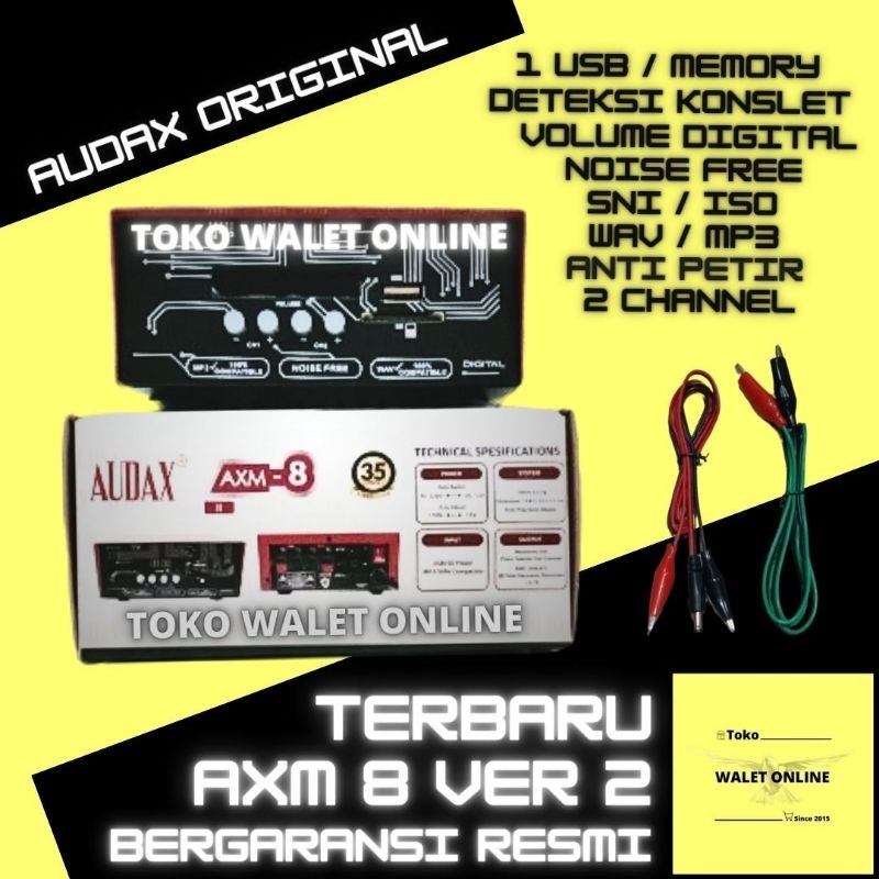 Swallow AMPLI AUDAX AXM 8 VERSION 2 NEWEST VOLUME DIGITAL DETECTION CONSLET 1 PLAYER 2 CHANNEL ...