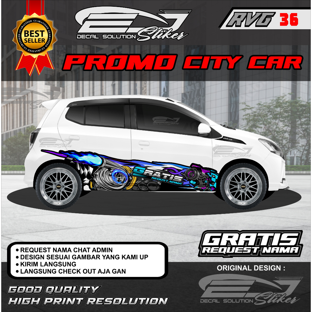 Rvg36-thailook VIRAL CAR DECAL STICKER IMMEDIATELY PRINT-CAR LIVERY ...