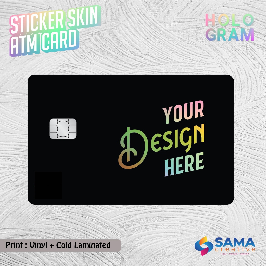 Custom Sticker Skin Card HOLOGRAM - Vinyl ATM Debit,Credit, Emoney ...