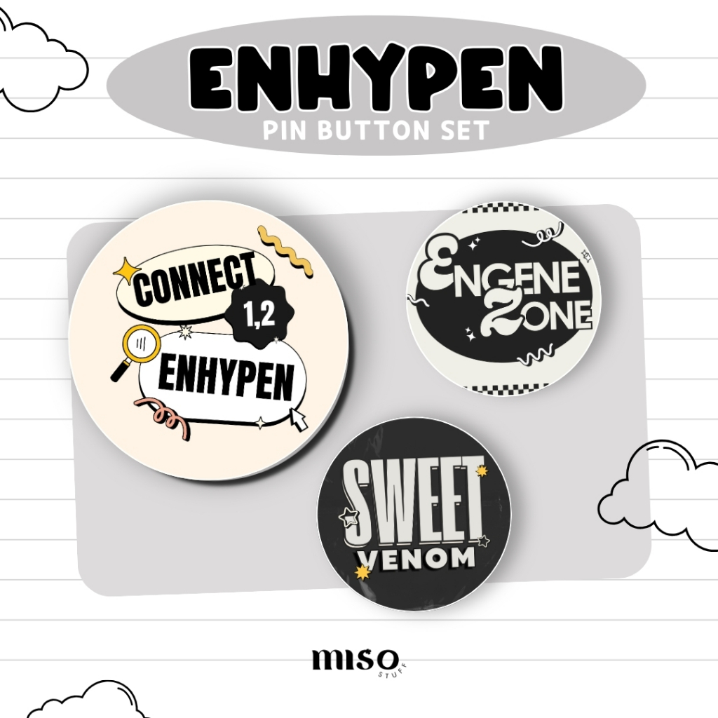 Enhypen Pin Button Set / Enhypen Pin Button Packs / Enhypen Pin Badge ...