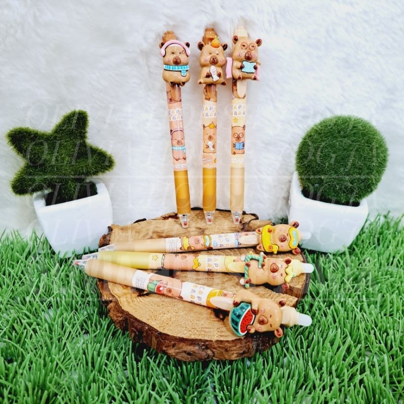 Capybara Ballpoint Pen, 3 pcs, Capybara Chocolate Ballpoint Pen ...