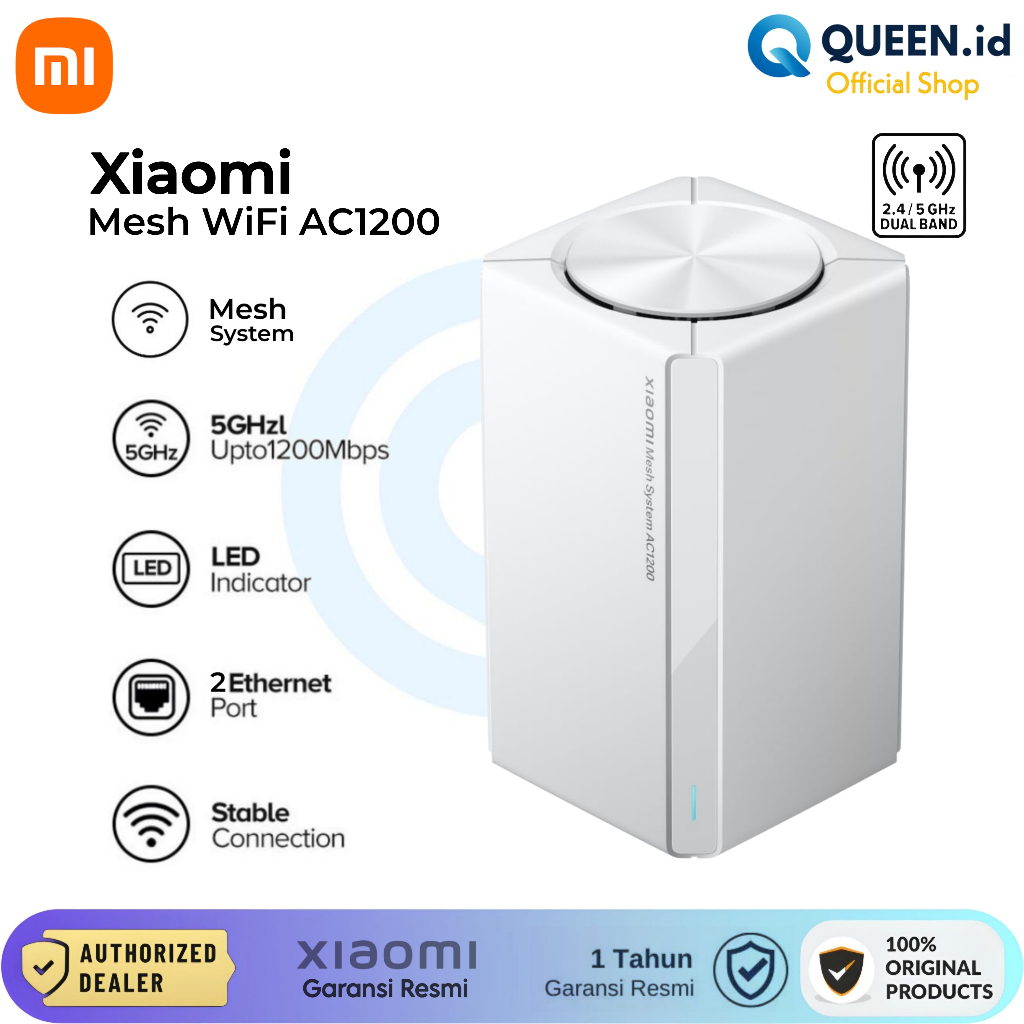 Xiaomi Mesh System AC1200 Dual-Band 2.4ghz And 5Ghz 1200Mbps WiFi Extender Router Mesh Wi-Fi ...