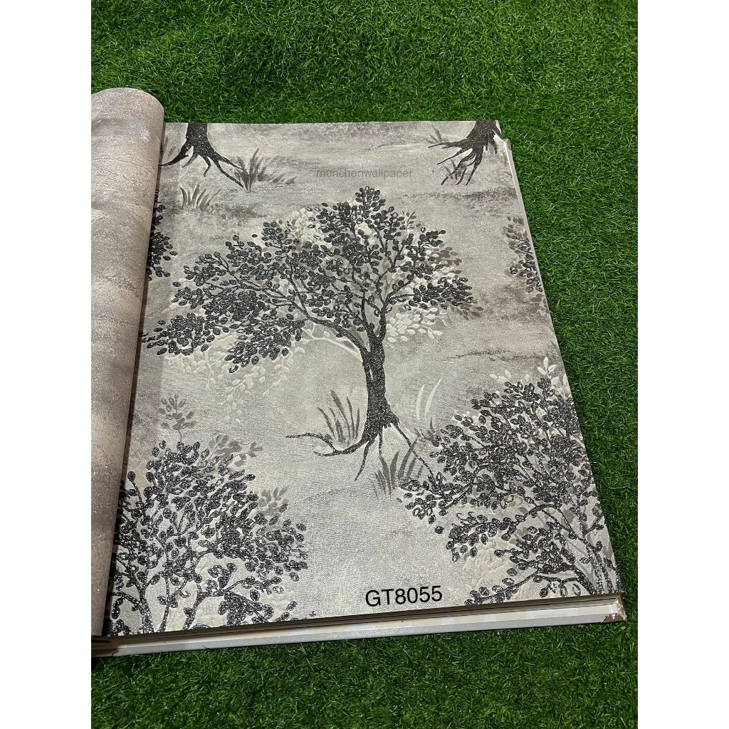 Premium Wall Wallpaper with Laura Tree Motif ASHLEY Naturall Modern ...