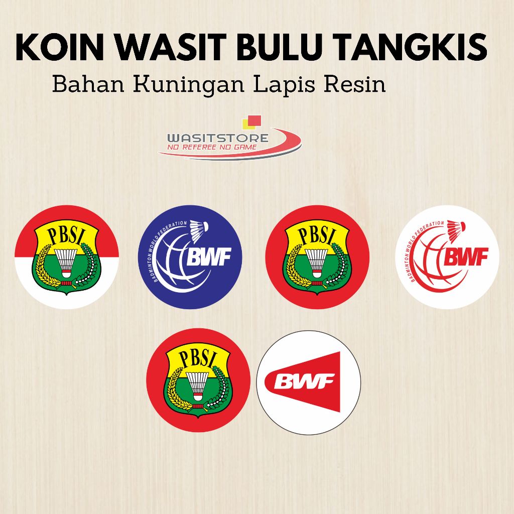 Coin TOS BADMINTON/BADMINTON/PBSI/BWF (Brass Material With RESIN/FIBER ...