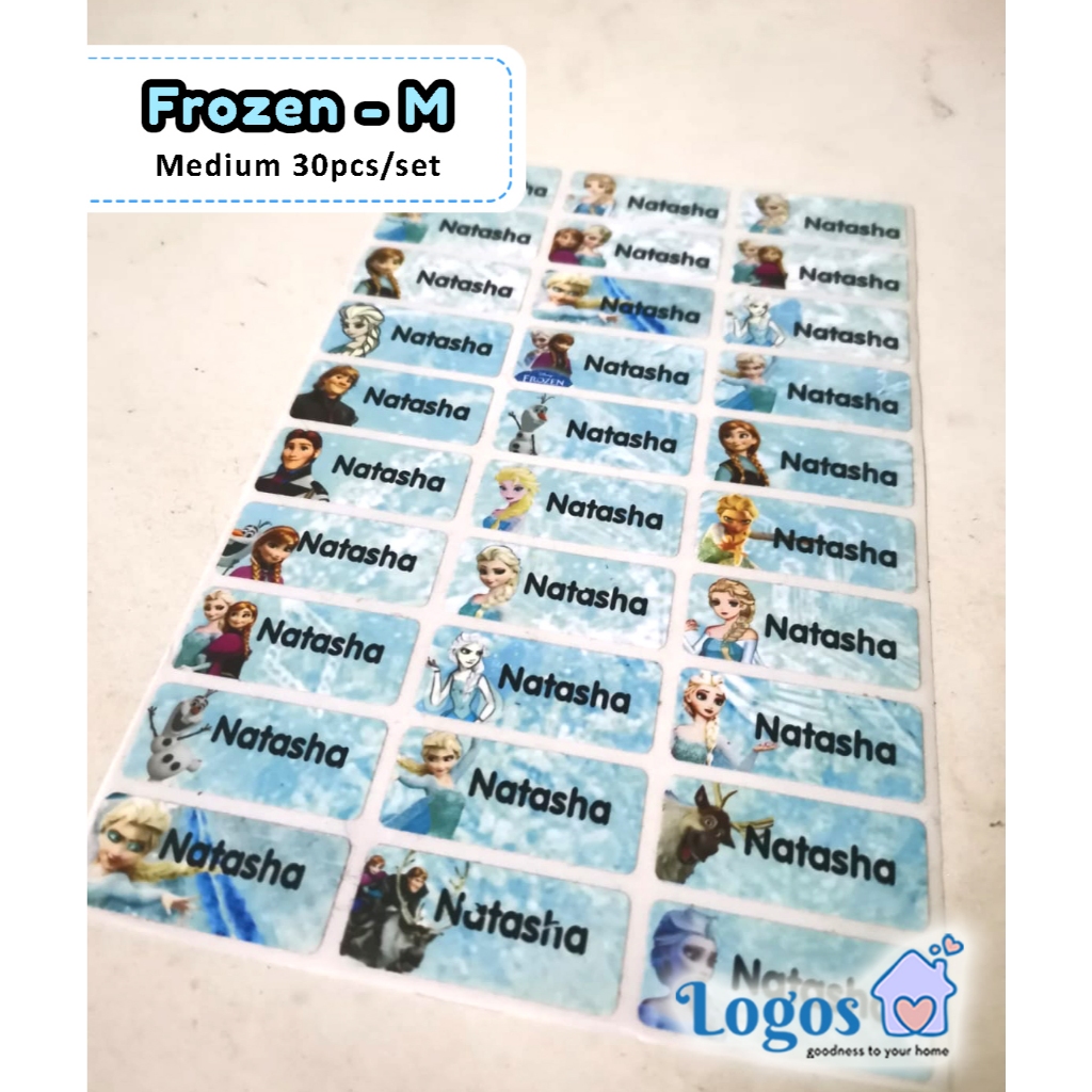 Frozen Sticker MEDIUM Name Label. Elsa Anna Olaf Kristoff Character ...