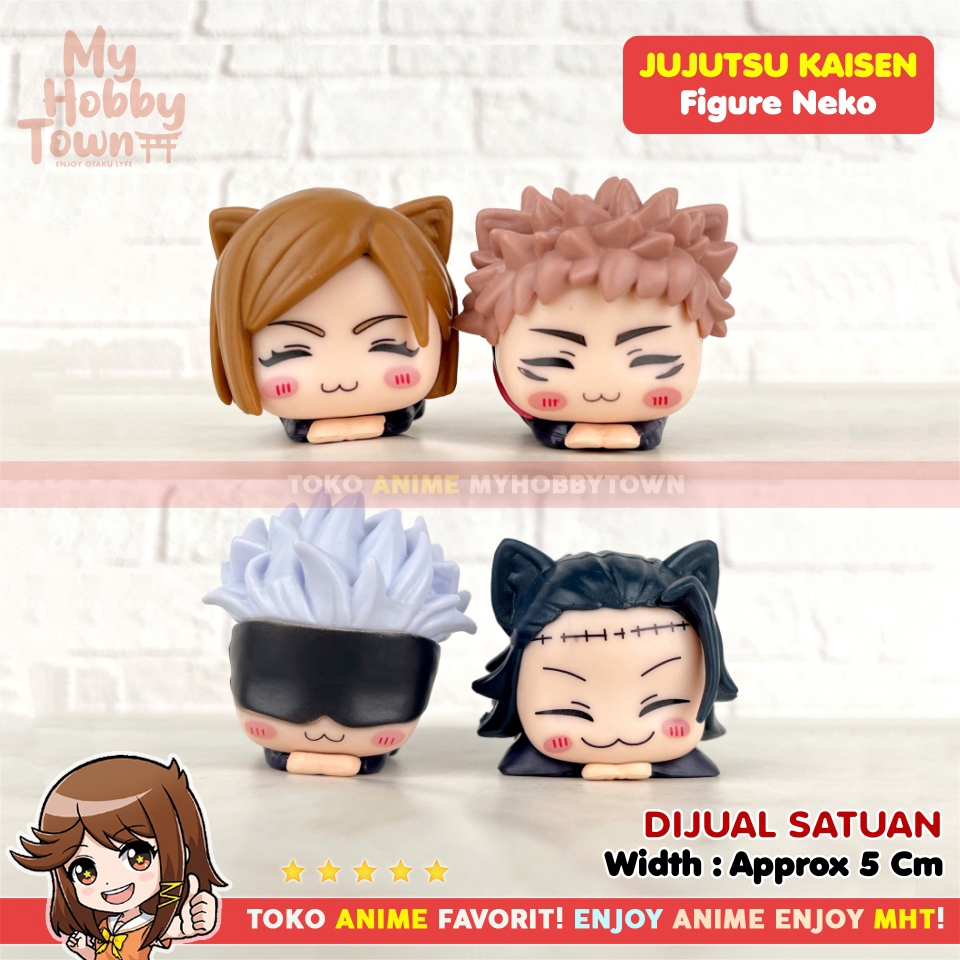 Anime Figure Jujutsu Kaisen Neko Cat Yuji Itadori Gojo Satoru Geto ...