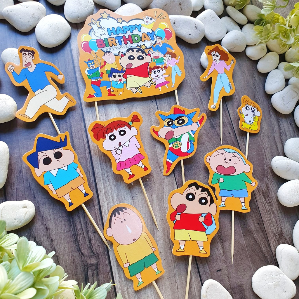 Crayon Shinchan Birthday Cake Topper Cupcake Shin Chan Sinchan Sincan ...
