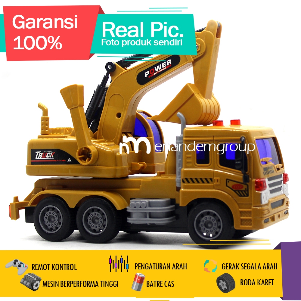 RC Remote Control Car Toy Truck Beko Excavator Springkle Battery Charge ...