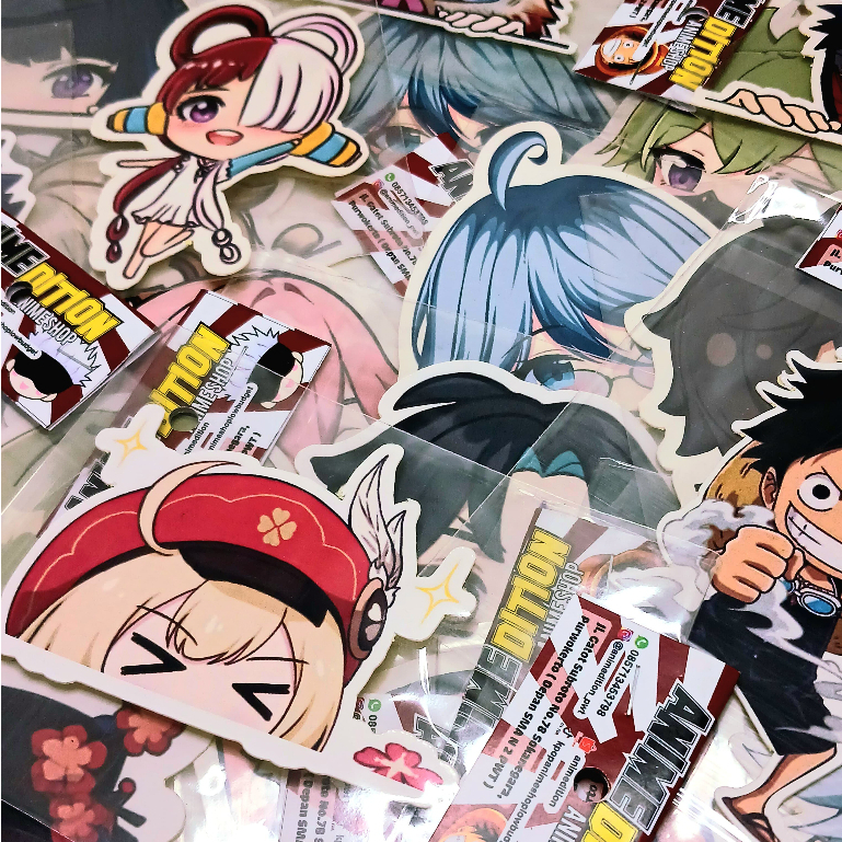 Anime Sticker Peeking Get 3 Can Choose Random Genshin Impact Blue Lock ...