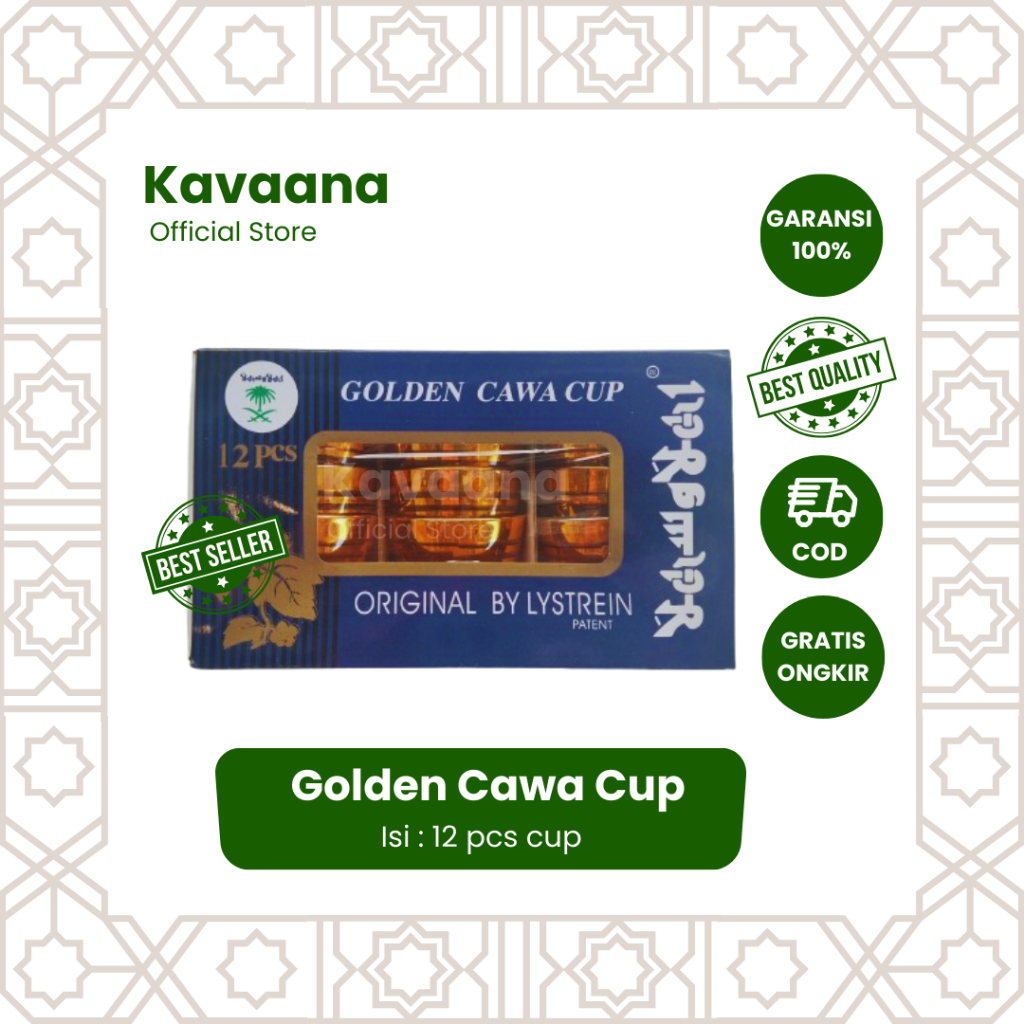 Kavaana Golden Cawa Cup / Glass Cucing Golden Cawa Cup / Glass Cucing ...