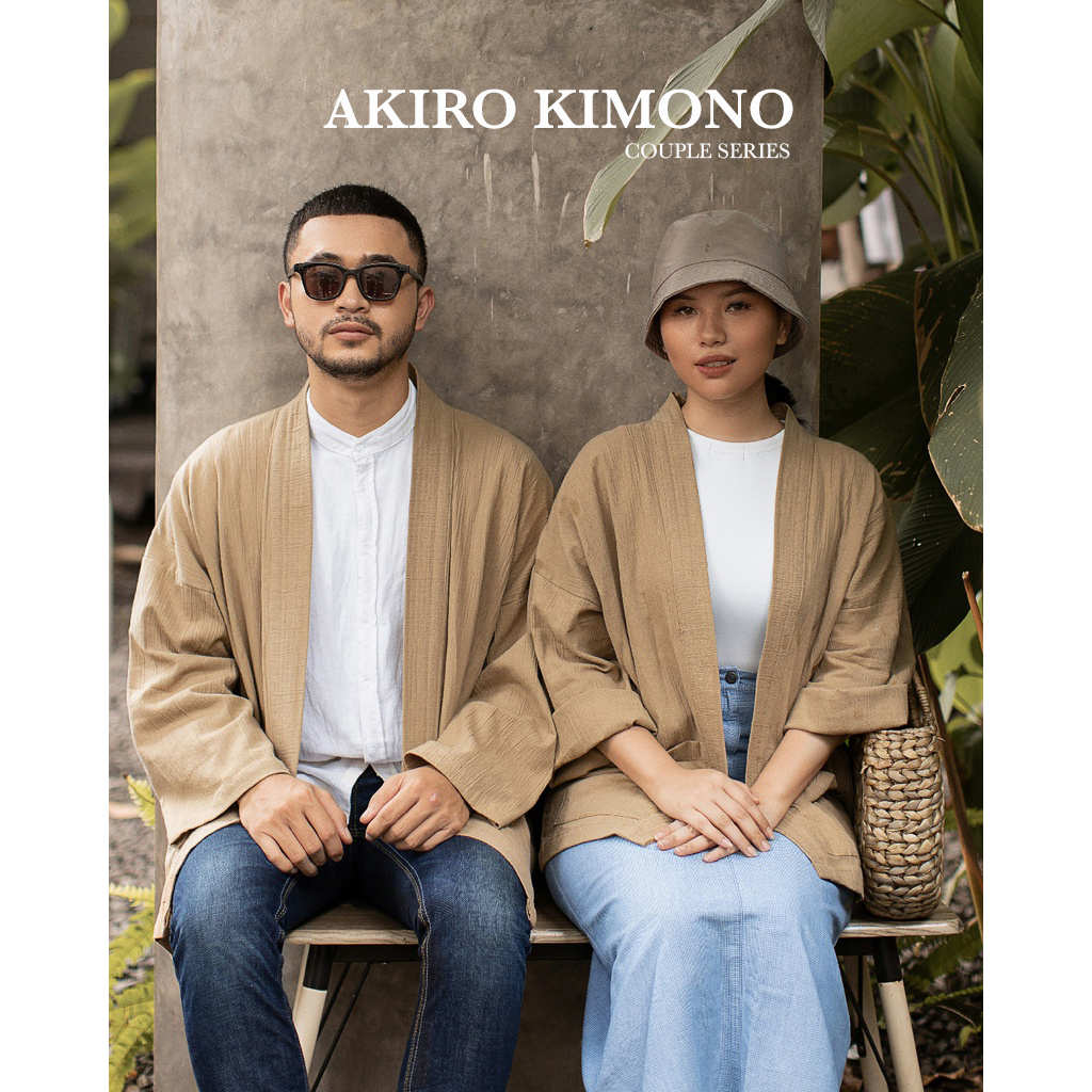 Schouten Outer Kimono Couple Akiro Linen All Variants | Shopee Singapore