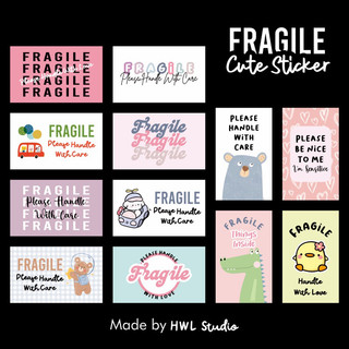 Hwl STUDIO - fragile sticker - aesthetic fragile sticker - aesthetic ...