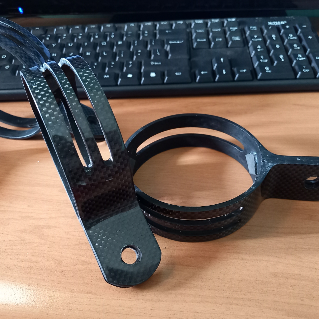 Promo Original Rival Victory 3.5 inch glossy carbon fiber exhaust clamp ...