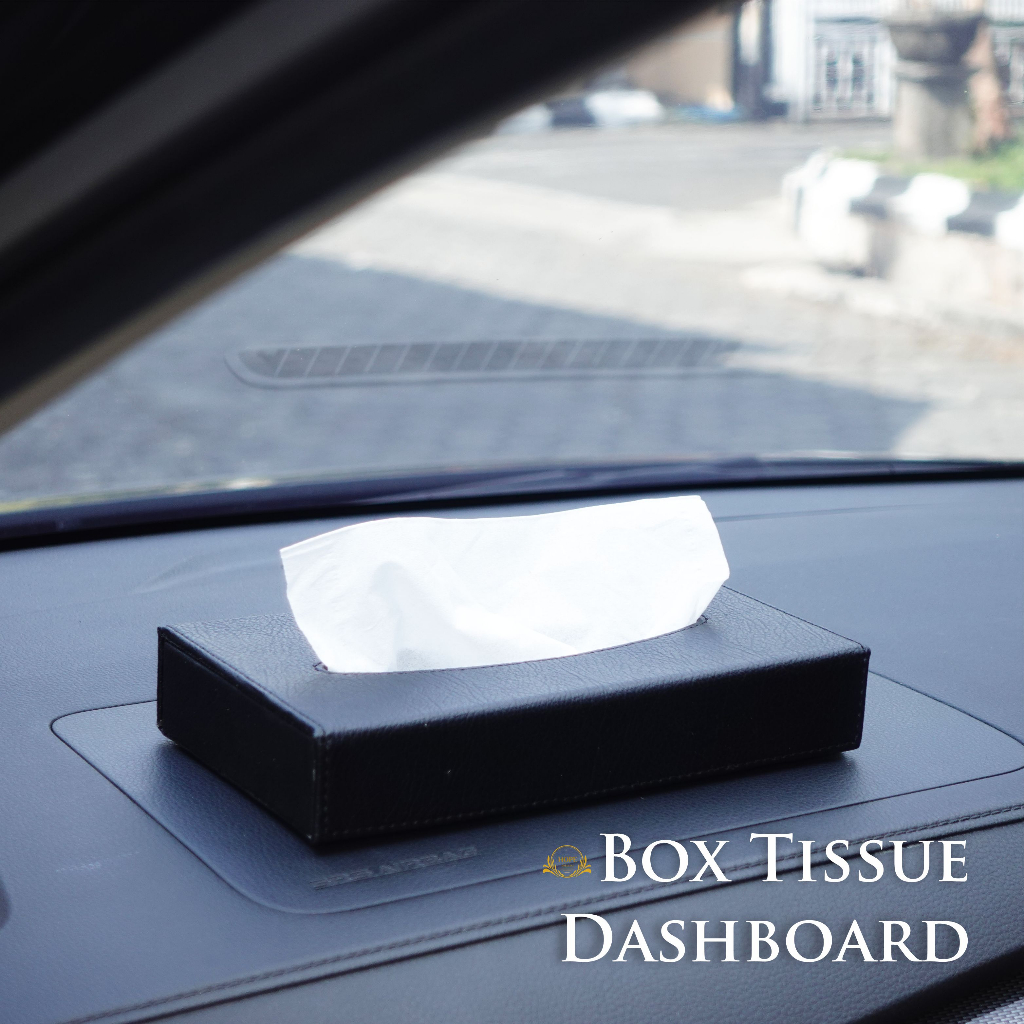 Car Dashboard Tissue Holder Premium Leather Car Tissue Box | Shopee ...