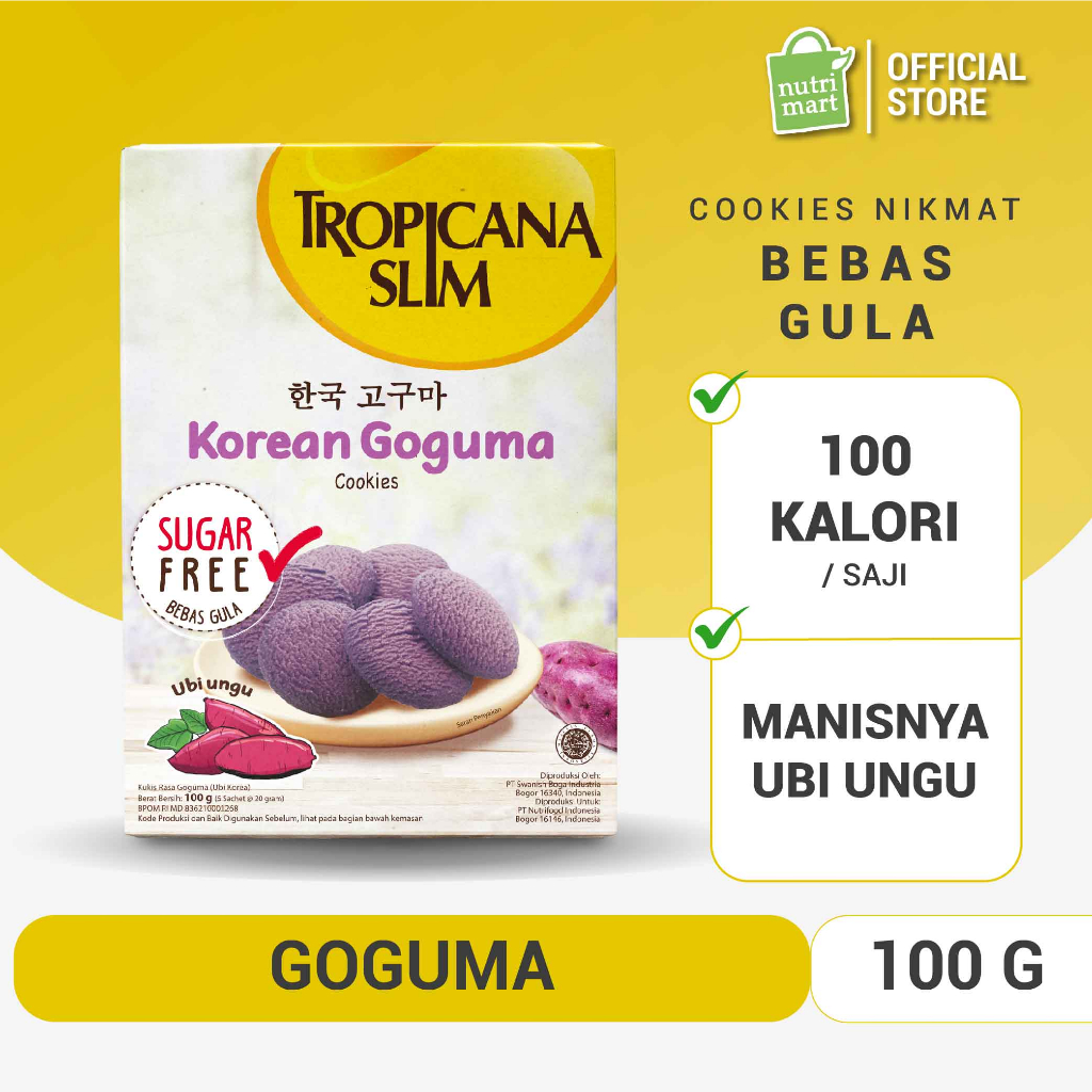 Tropicana Slim Korean Goguma Cookies (5 Sch) - Sugar Free Low Calorie ...