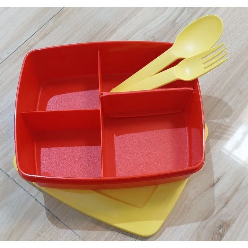 New!! Lunch box by Moorlife (3 Partitions Can Be 4 Partitions) | Shopee ...