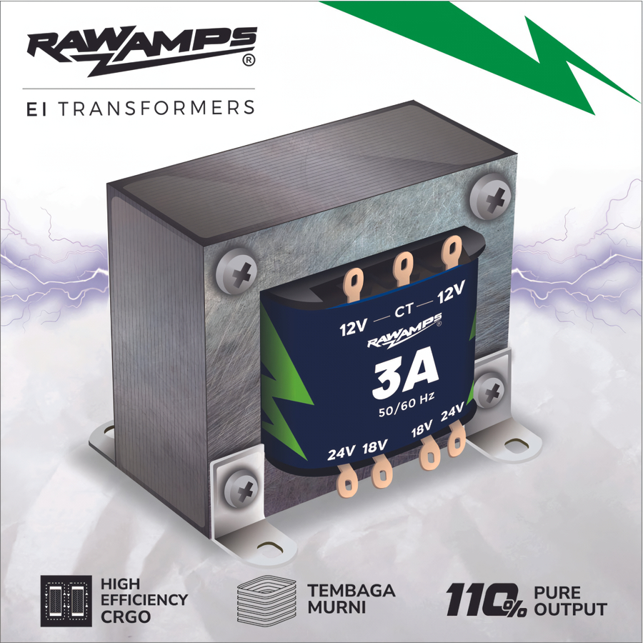 Transformer 3A CT 24V TRAVO Box EI PSU POWER SUPPLY RAWAMPS | Shopee ...