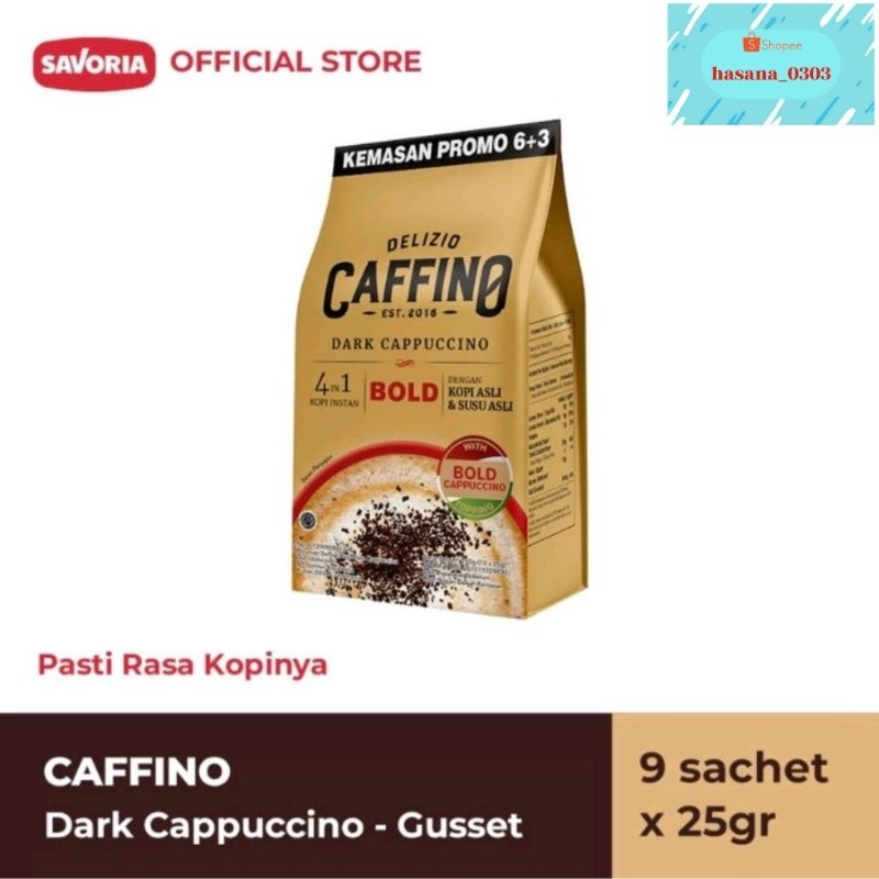 Caffino Dark Cappuccino Gusset - Instant Coffee Powder (6 Sachets x ...