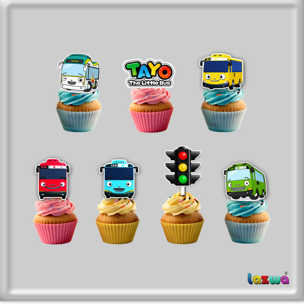 Tayo Cupcake Cake Topper Cake Topper Cake Decoration | Shopee Singapore