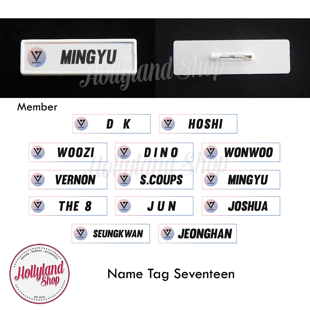 Seventeen Chest Nameplate Name Tags (2pcs) | Shopee Singapore
