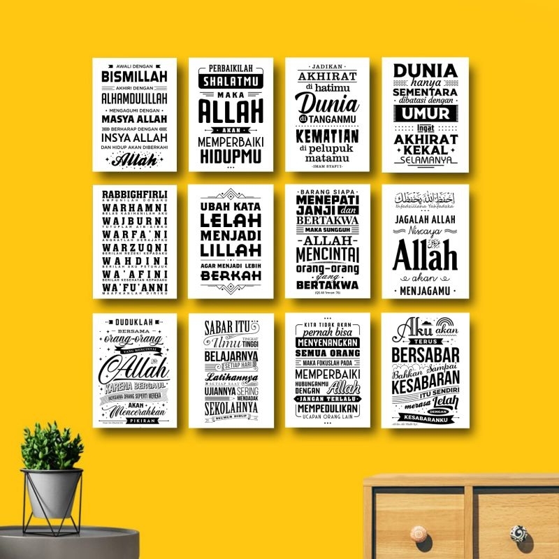 Islamic Wall Poster Self Motivational Home Display Life Quotes | Shopee ...