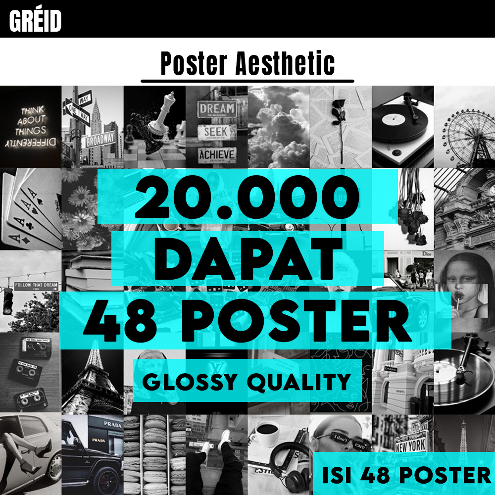 Aesthetic Wall Poster contains 60 | Aesthetic Poster | Contents of 60 ...