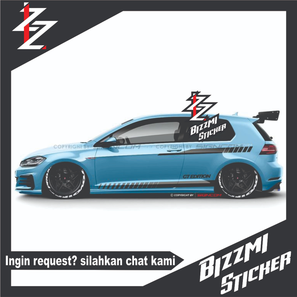 Cutting STICKER CAR STICKER GT EDITION STRIPING LIST SUV MUV HATCHBACK ...