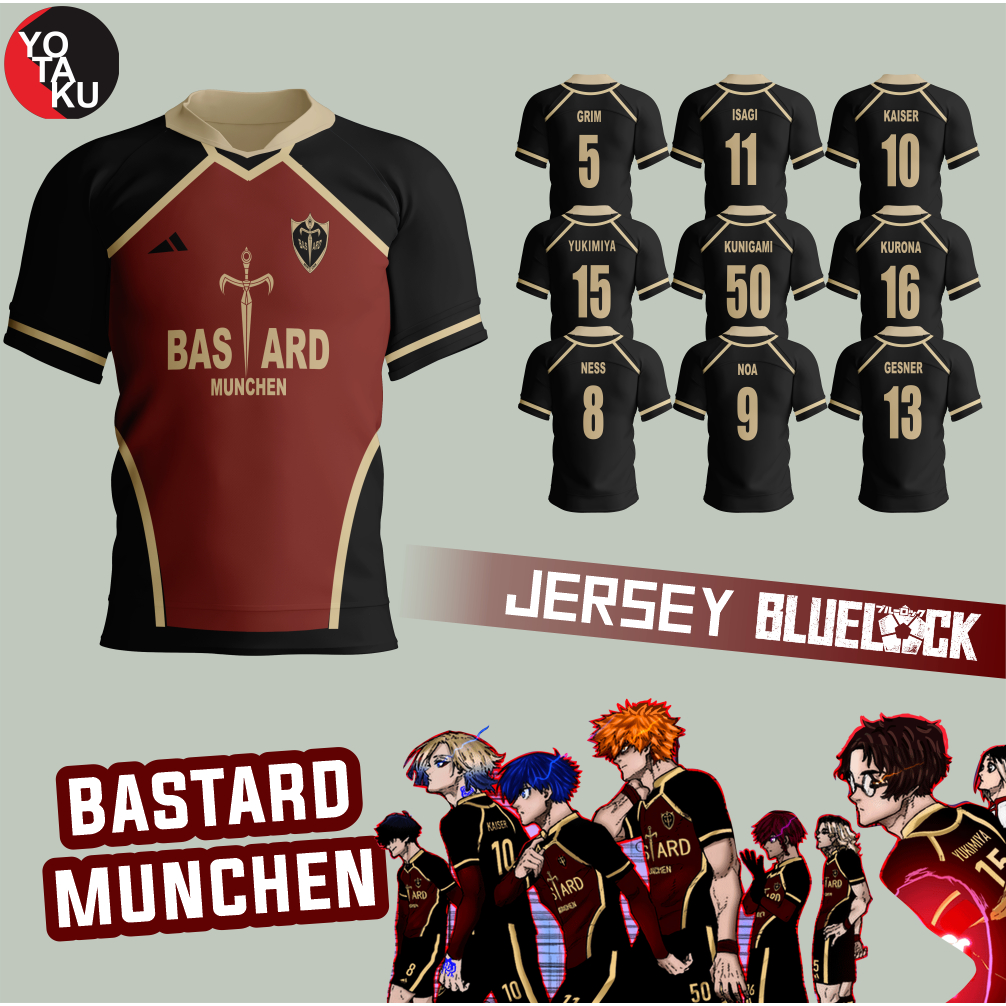 Anime Cosplay Jersey Blue Lock Kaiser Bastard Munchen Series 1 Yukimiya ...