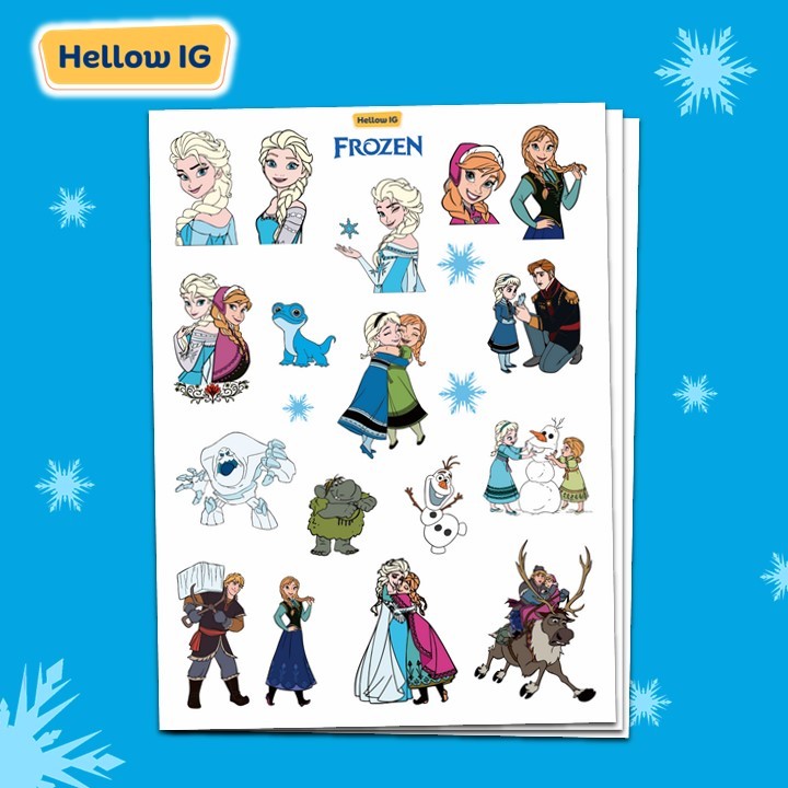 Sticker FROZEN ELSA ANNA OLAF STICKER FROZEN ELSA Cute AESTHETIC LAPTOP ...