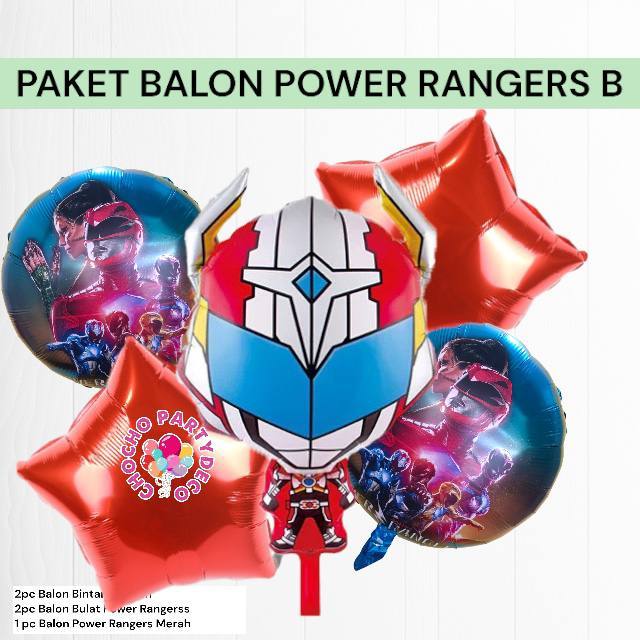 Power Rangers B Balloon Pack/Power Rangers Birthday Decoration | Shopee ...